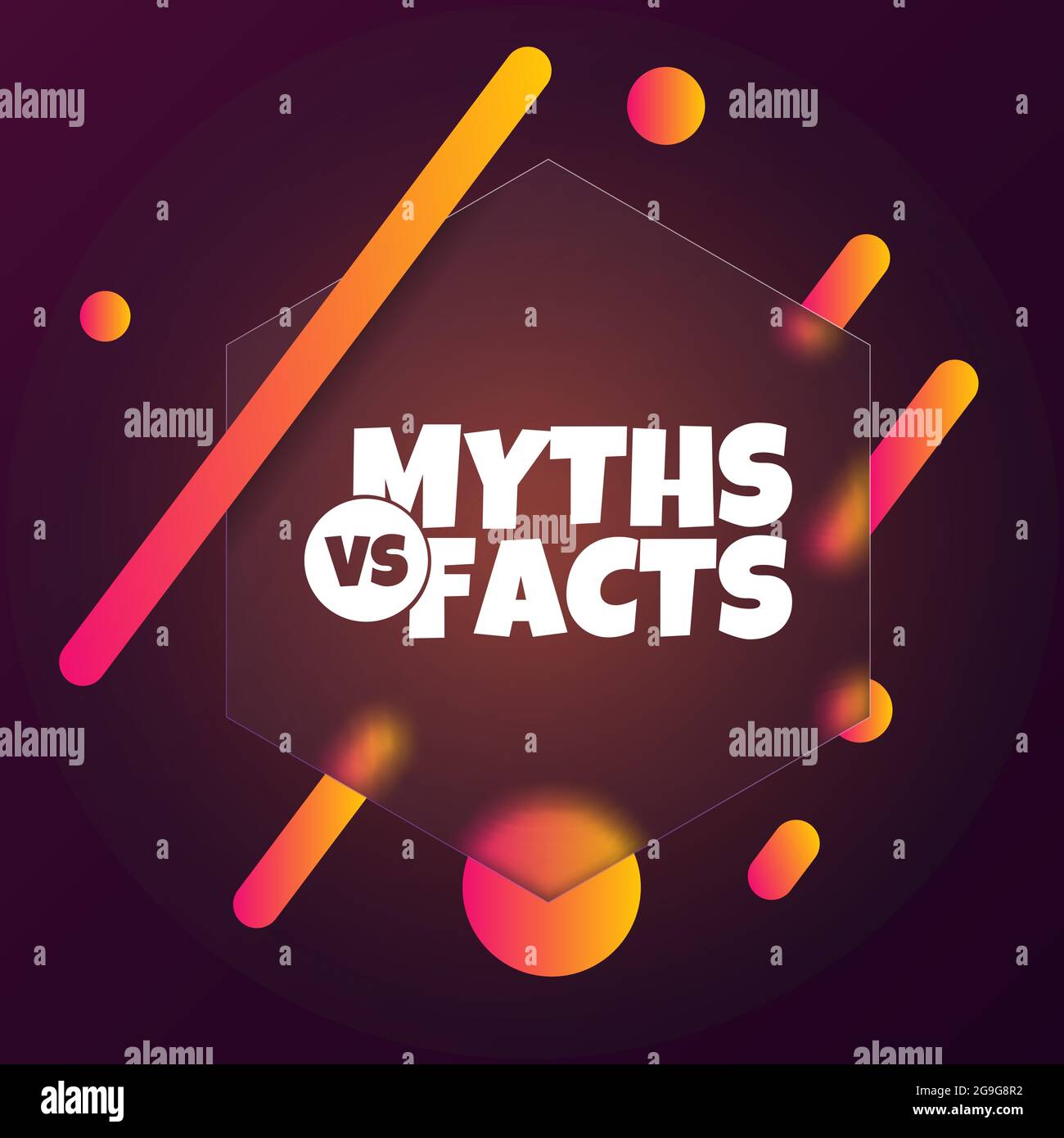 Myths vs facts. Speech bubble banner with Myths vs facts text ...