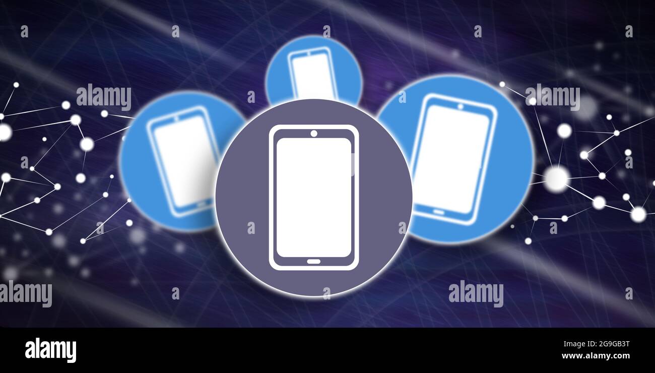 Illustration of a digital communication concept Stock Photo - Alamy