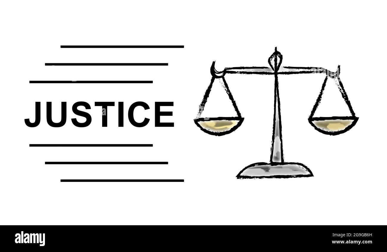 Illustration of a justice concept Stock Photo - Alamy