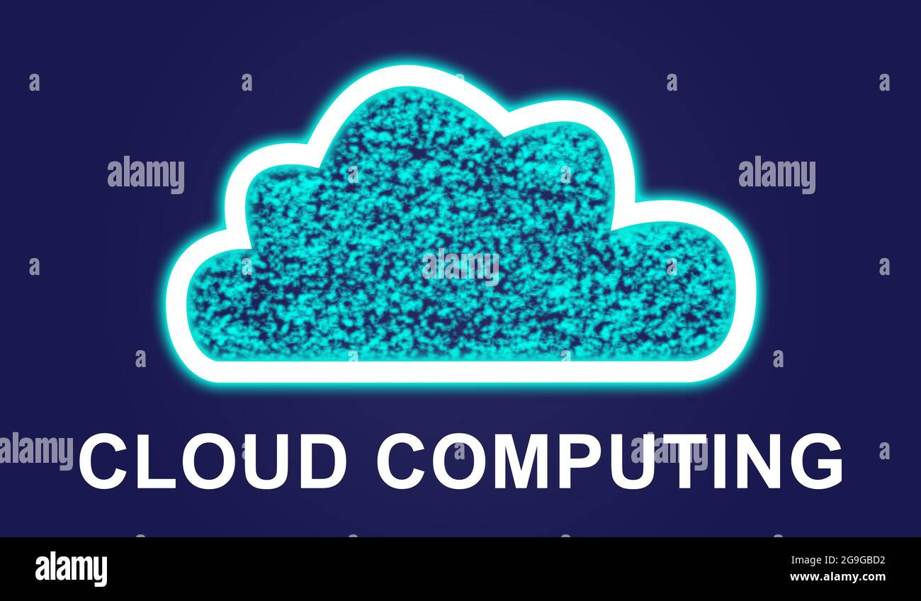 Illustration of a cloud computing concept Stock Photo - Alamy