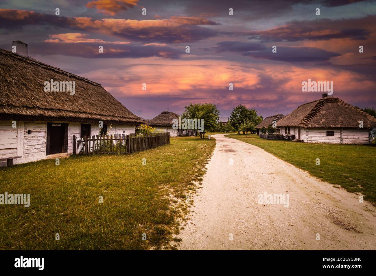 Old wooden buildings in the Polish countryside Stock Photo - Alamy