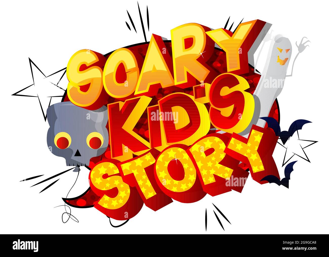 Cartoon illustration words happy halloween hi-res stock photography and ...