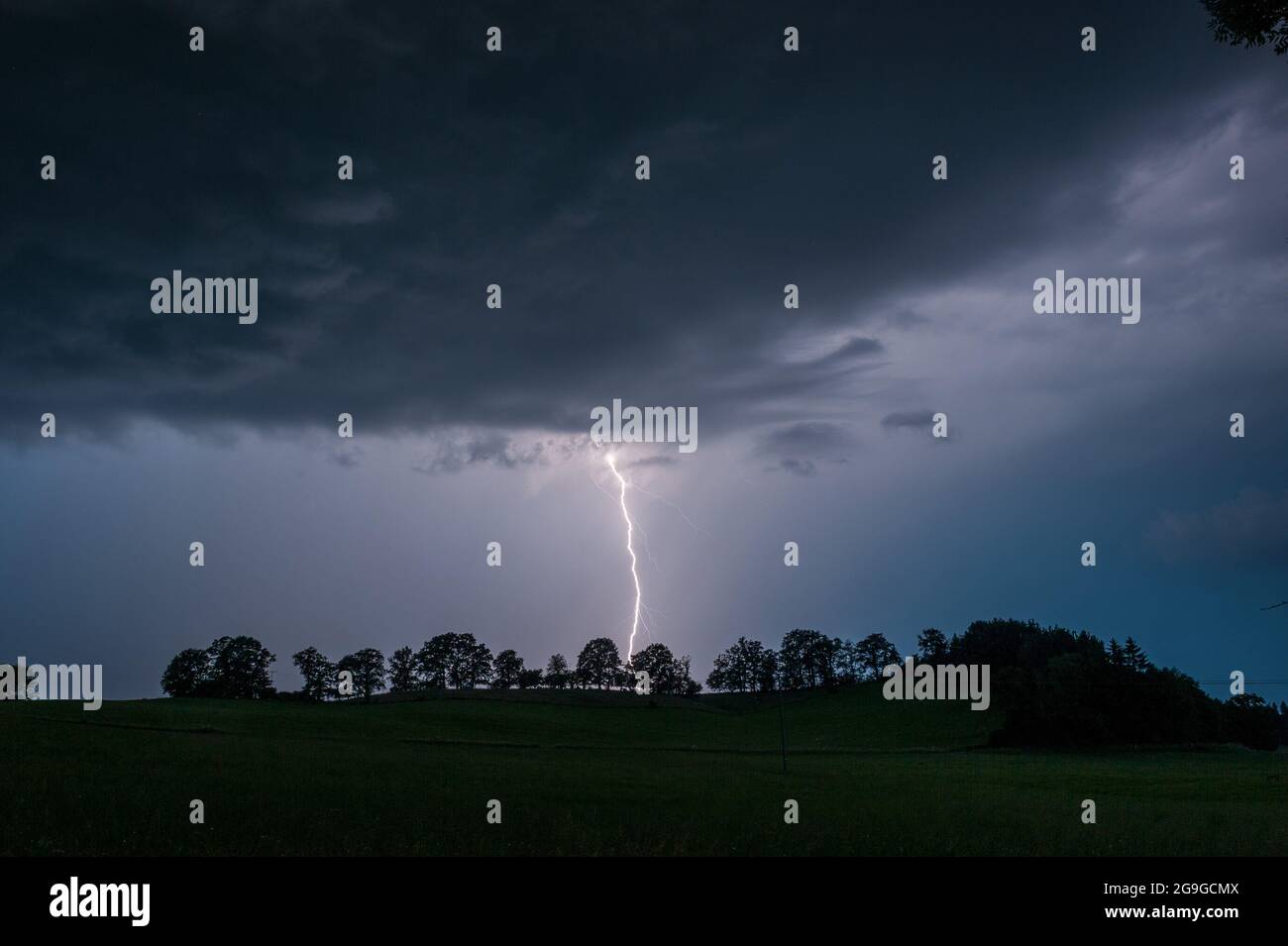 Lightning Landscape Bavaria, Germany Stock Photo - Alamy
