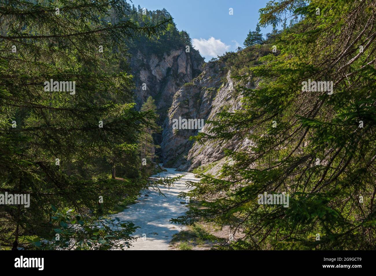 Gleirschklamm, Gleirschtal bei Scharnitz im Karwendelgebirge ...