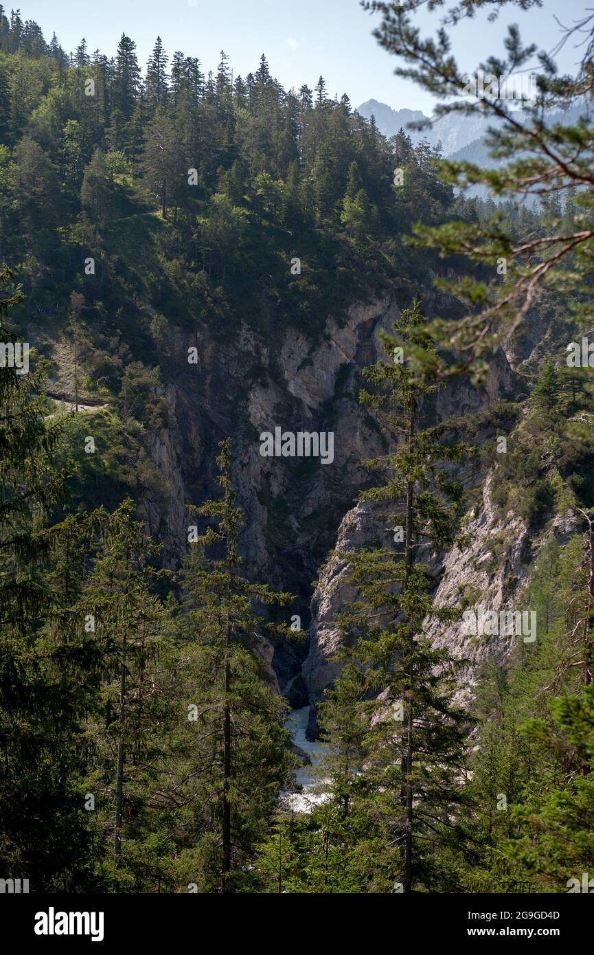 Gleirschklamm, Gleirschtal bei Scharnitz im Karwendelgebirge ...