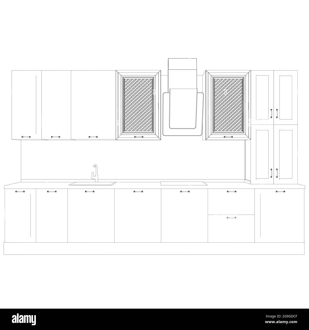 Kitchen sink drawing Cut Out Stock Images & Pictures - Alamy