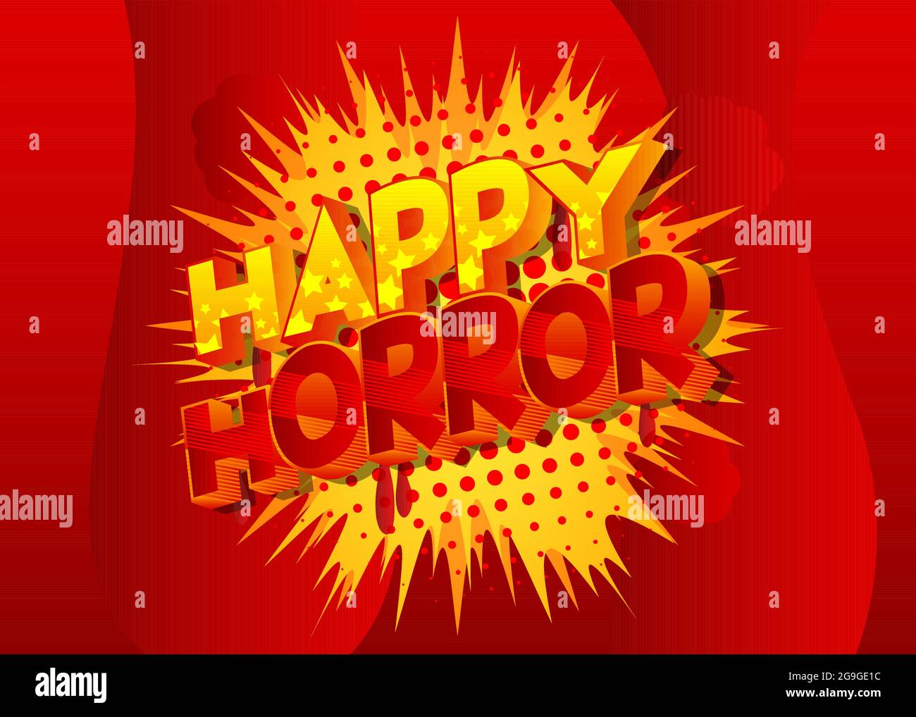 Cartoon illustration words happy halloween hi-res stock photography and ...