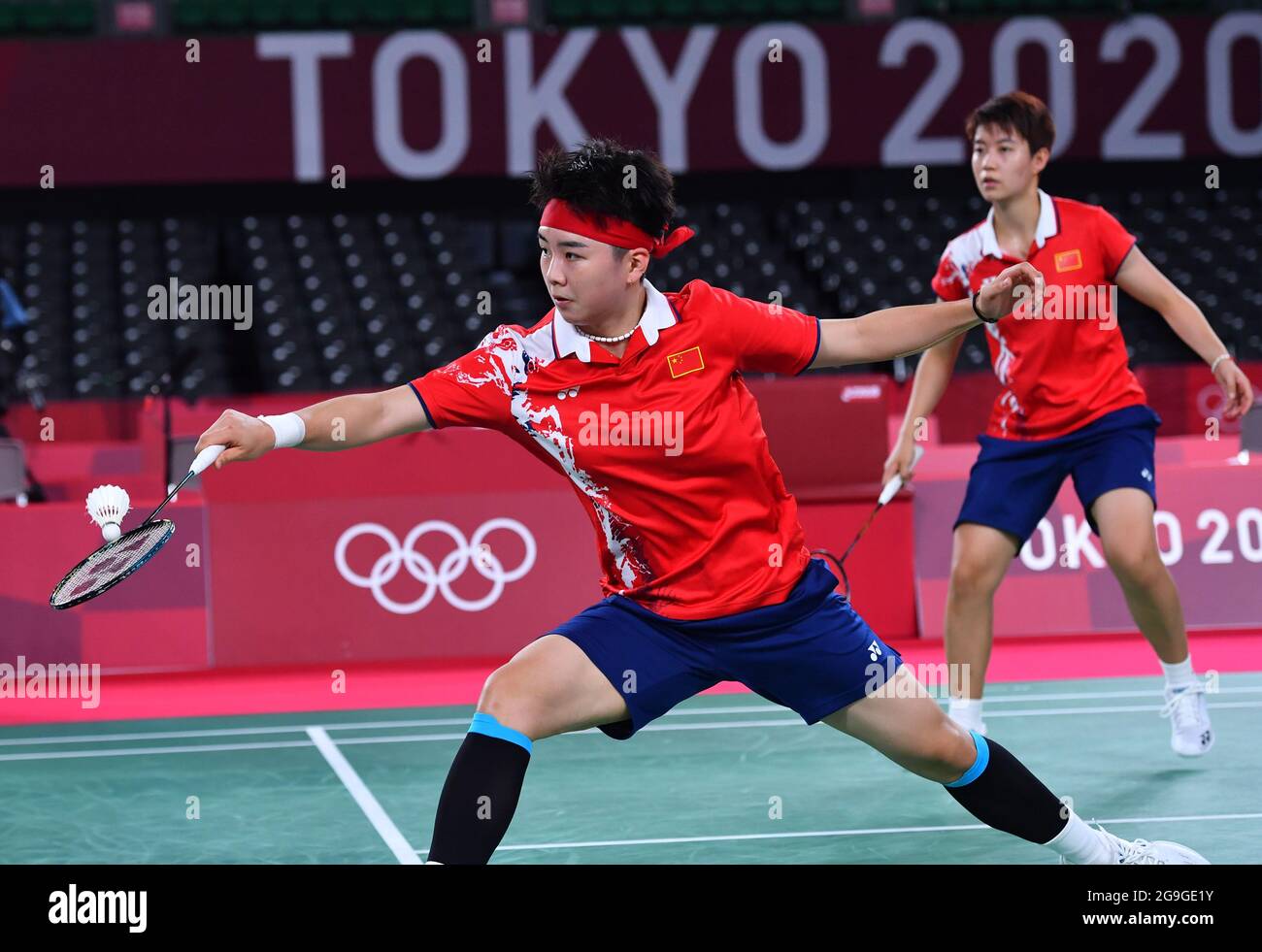 Tokyo, Japan. 26th July, 2021. Du Yue/Li Yinhui (front) of China ...