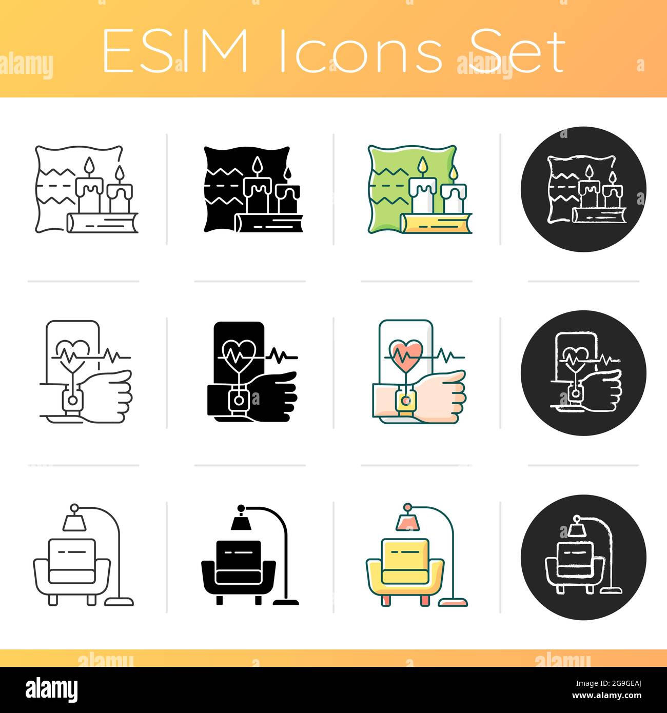 Lifestyle trends icons set Stock Vector Image & Art - Alamy