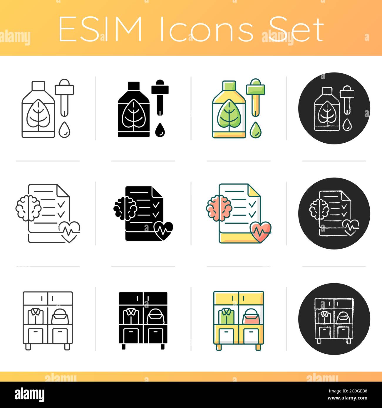 Positive progress in life icons set Stock Vector Image & Art - Alamy