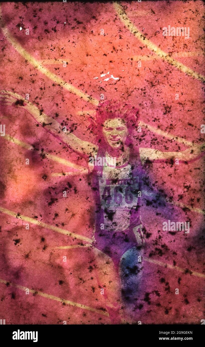 Seoul, Korea, 1988: Romanian runner Paula Ivan after winning the silver ...