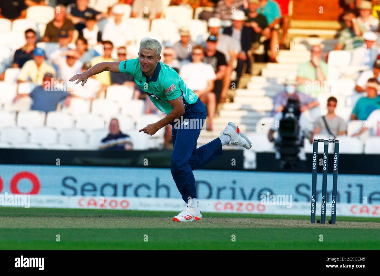 LONDON, ENGLAND - July 22: Sam Curran of Oval Invincibles during The ...