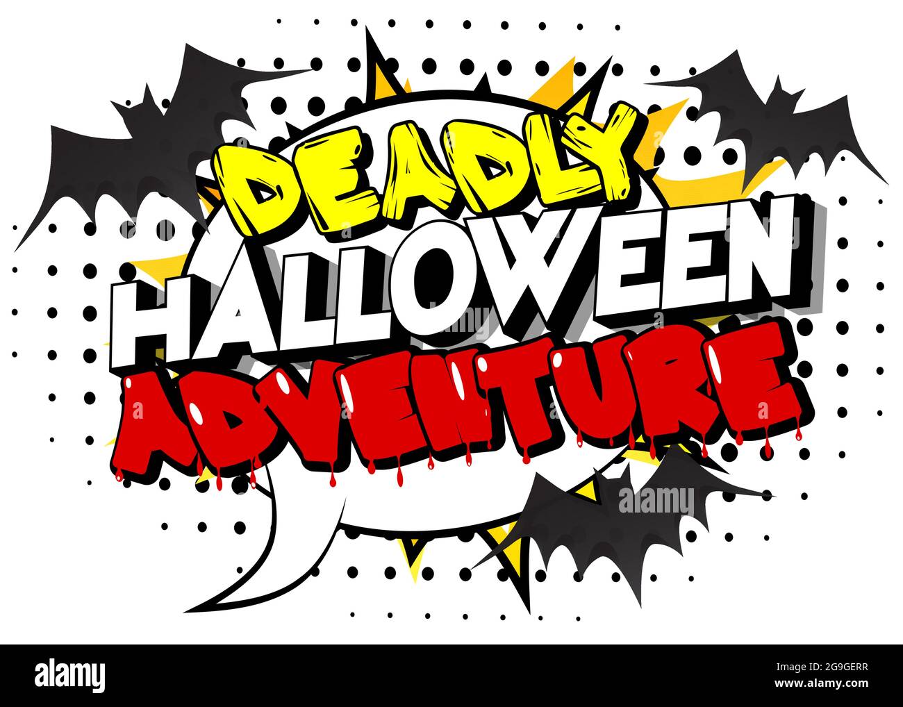 Cartoon illustration words happy halloween Cut Out Stock Images ...