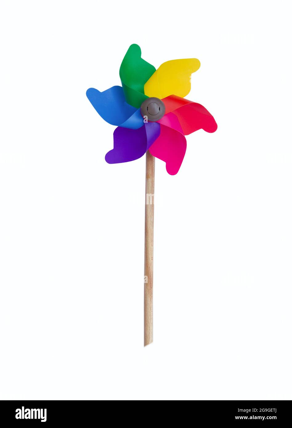 Colourful windwill toy on white background. Isolated pinwale Stock ...
