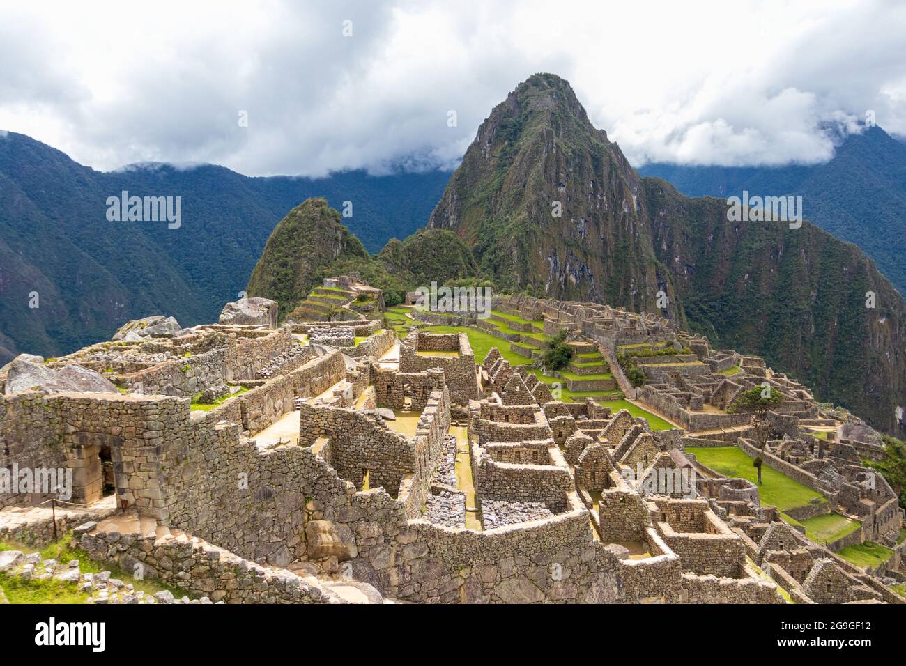 Archaeological remains of Machu Picchu located in the mountains of ...