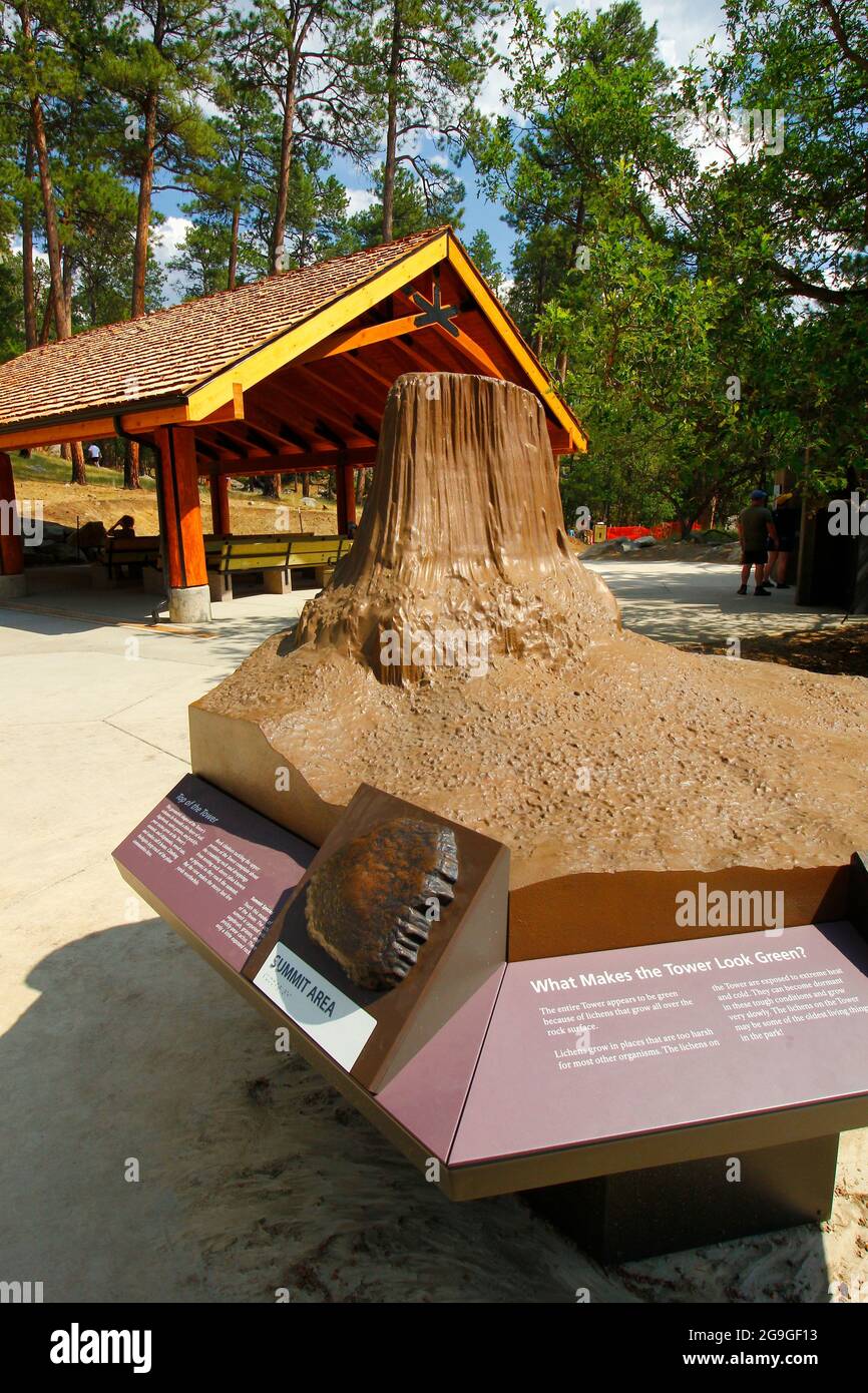 Model of Devil's Tower National Monument, Wyoming Stock Photo - Alamy
