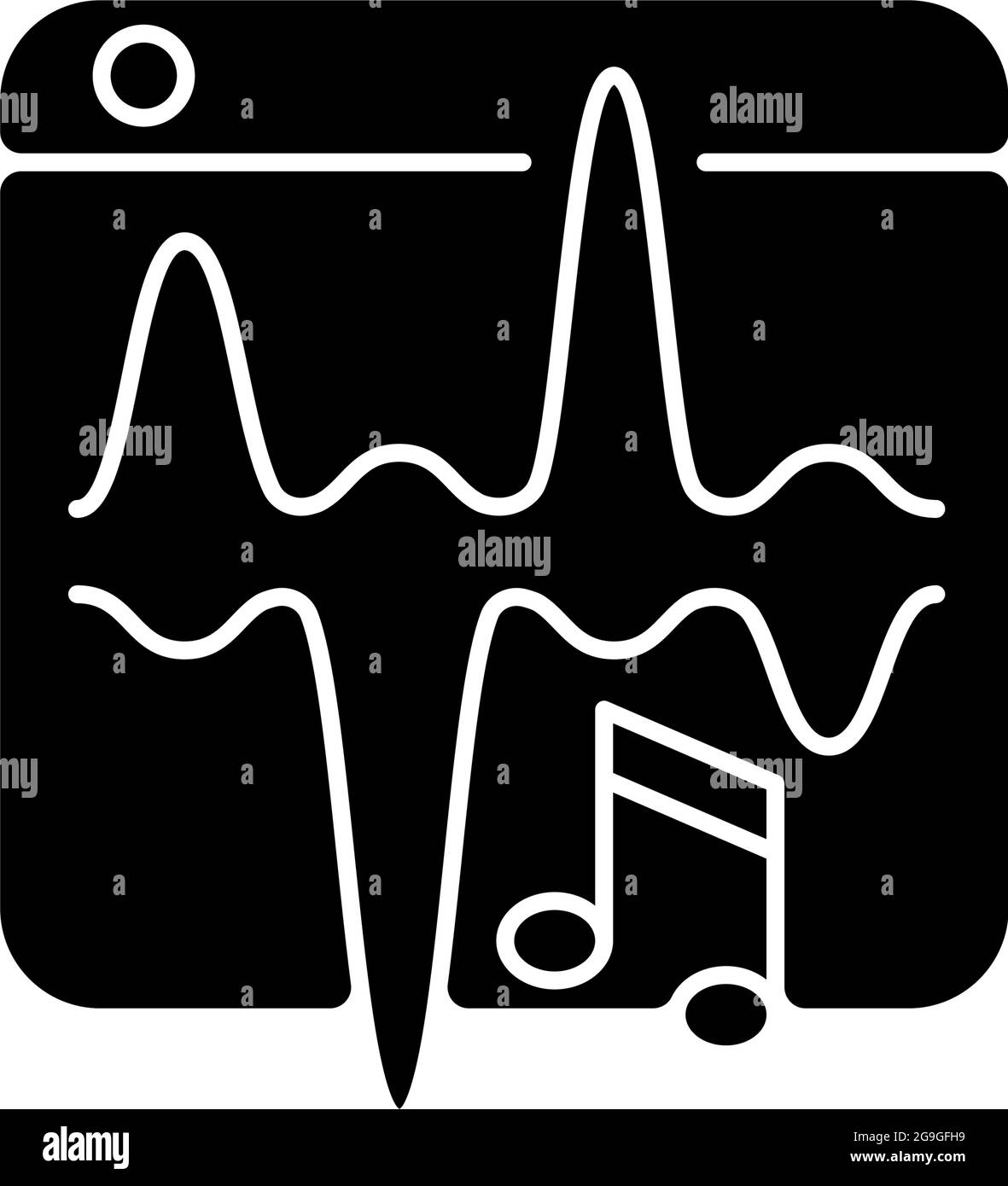 Music streaming service black glyph icon Stock Vector Image & Art - Alamy