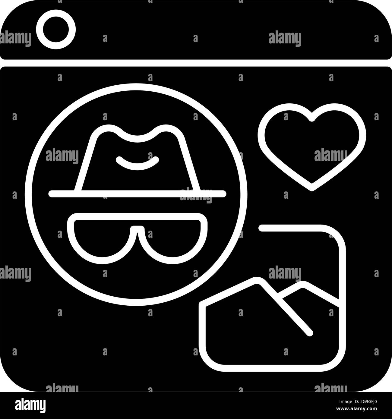 Anonymous social media black glyph icon Stock Vector Image & Art - Alamy