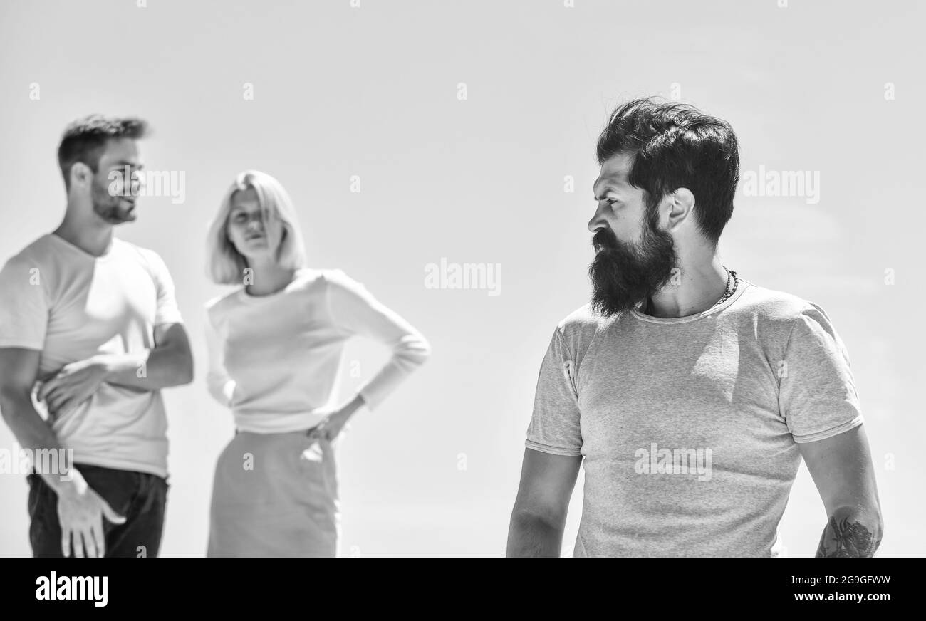 Third wheel couple Black and White Stock Photos & Images - Alamy