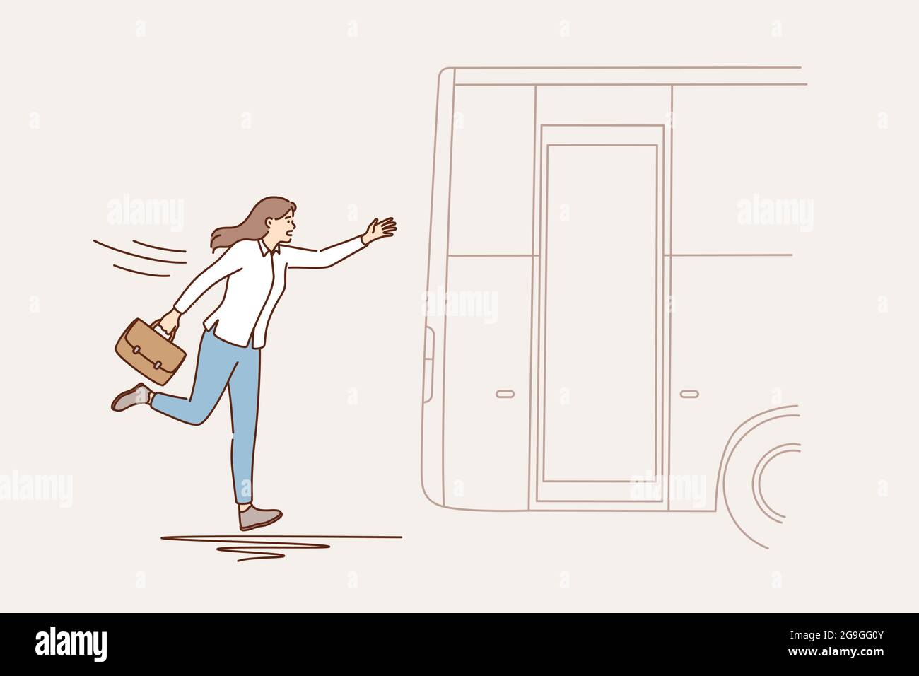 Bus leaving stop Stock Vector Images - Alamy