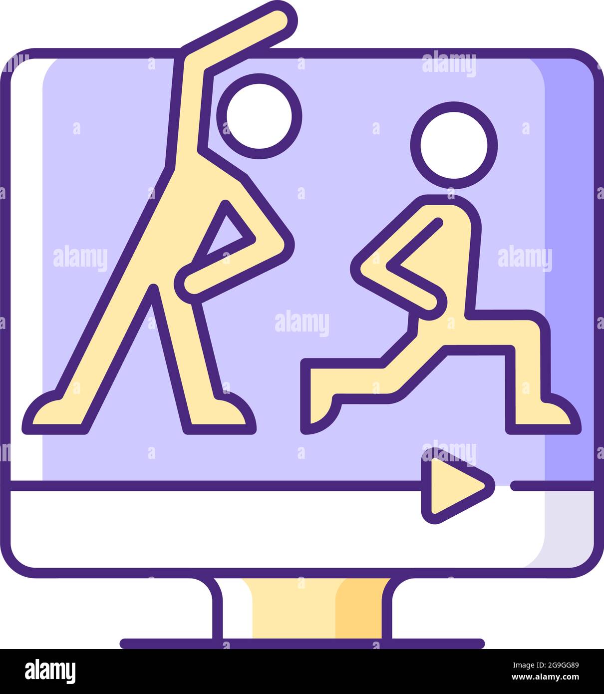 Online fitness classes RGB color icon Stock Vector Image & Art - Alamy