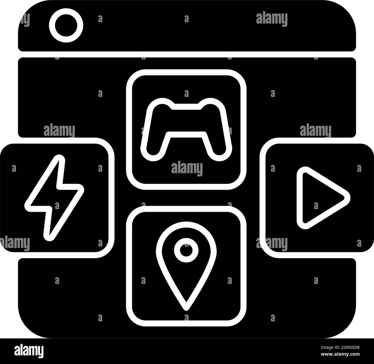 App distribution platforms black glyph icon Stock Vector Image & Art ...