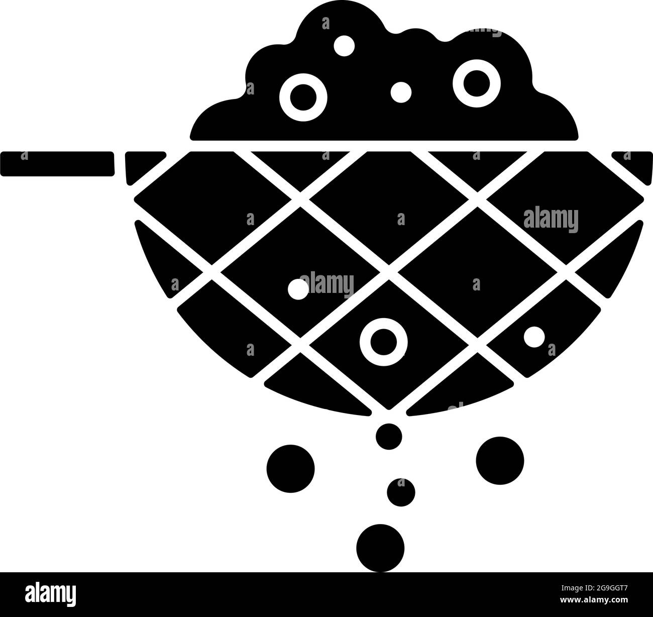 Sift cooking ingredient black glyph icon Stock Vector Image & Art - Alamy