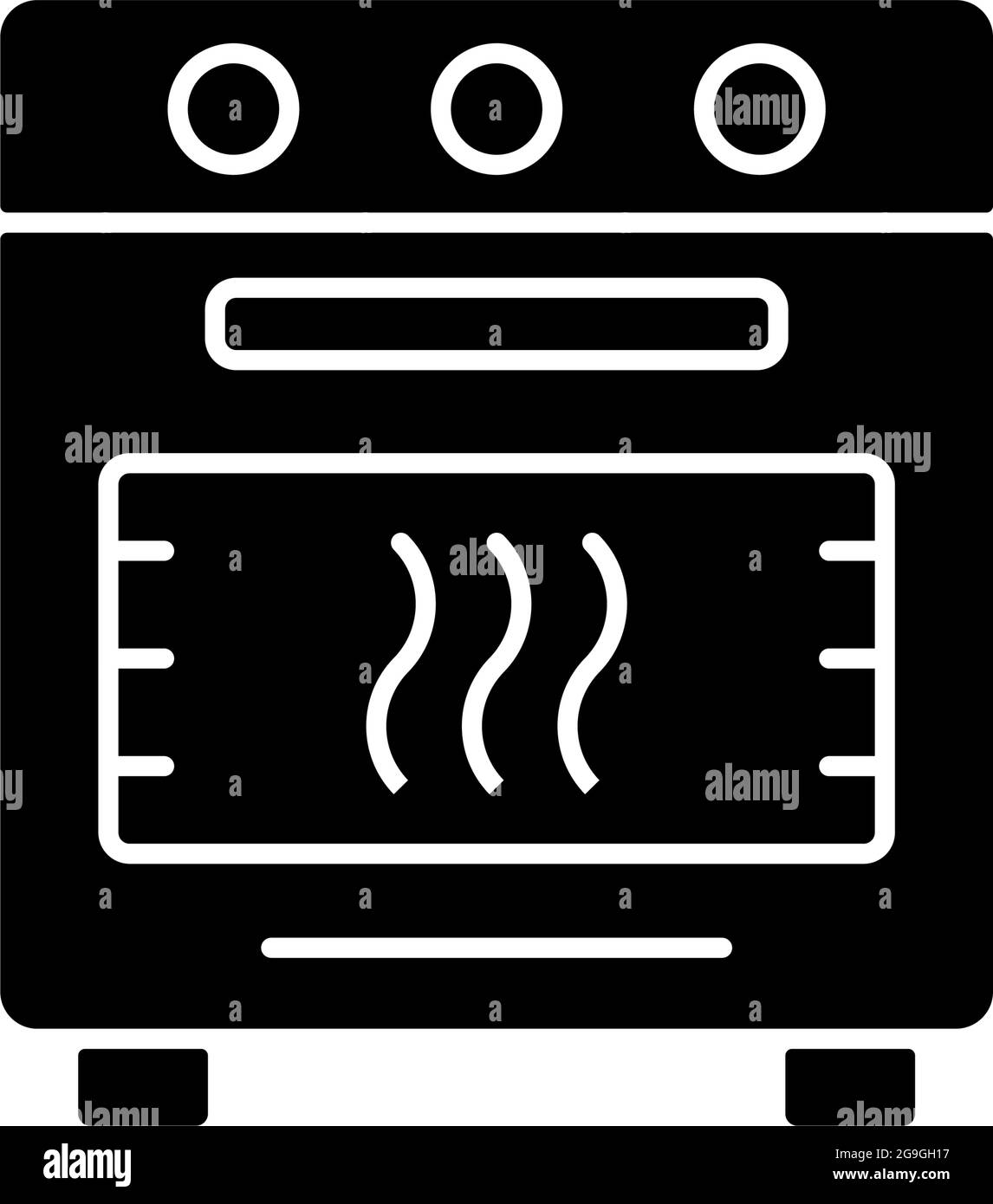 Bake in oven black glyph icon Stock Vector Image & Art - Alamy