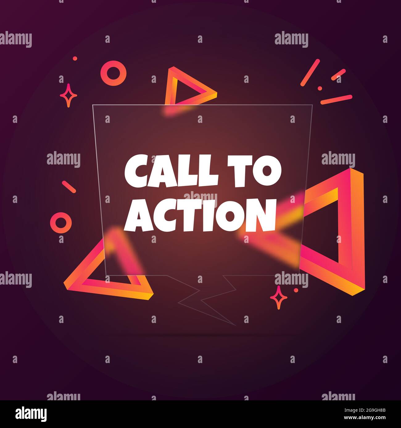 Call to action. Speech bubble banner with Call to action text ...