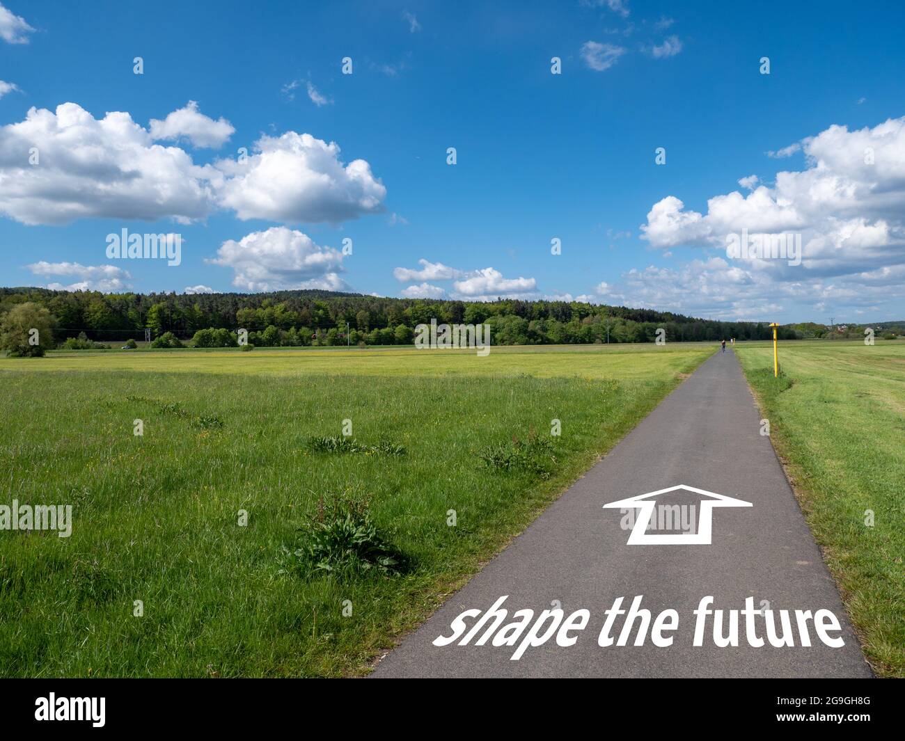 shape the future sign background Stock Photo - Alamy