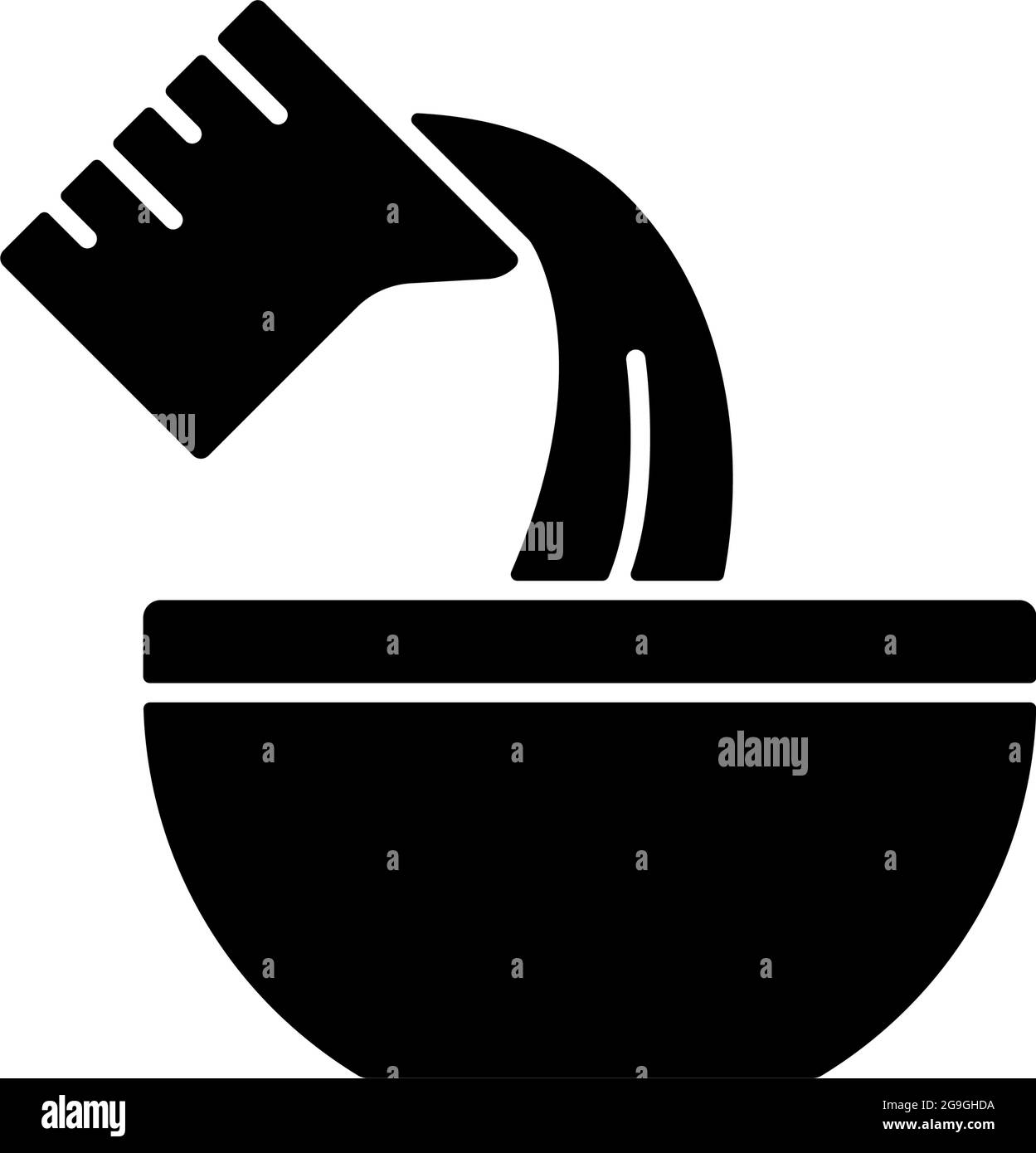 Pour cooking ingredient black glyph icon Stock Vector Image & Art - Alamy