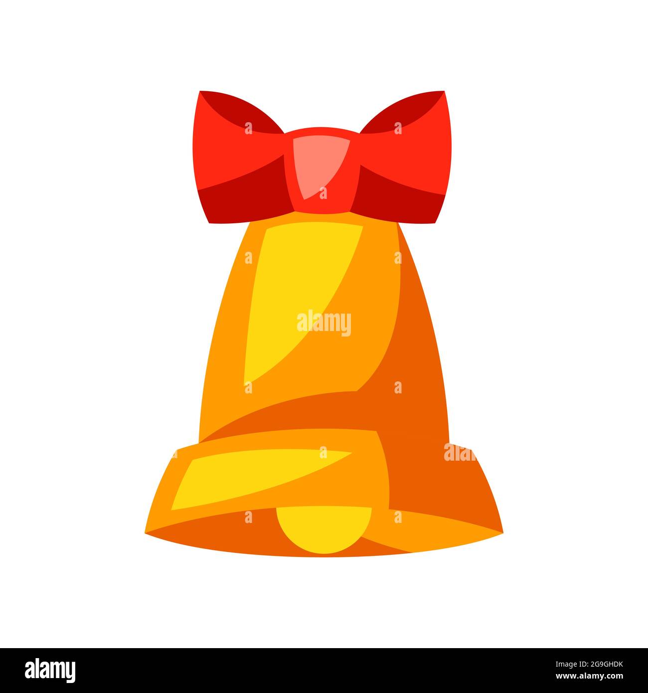 Merry Christmas illustration of bell. Holiday icon in cartoon style ...