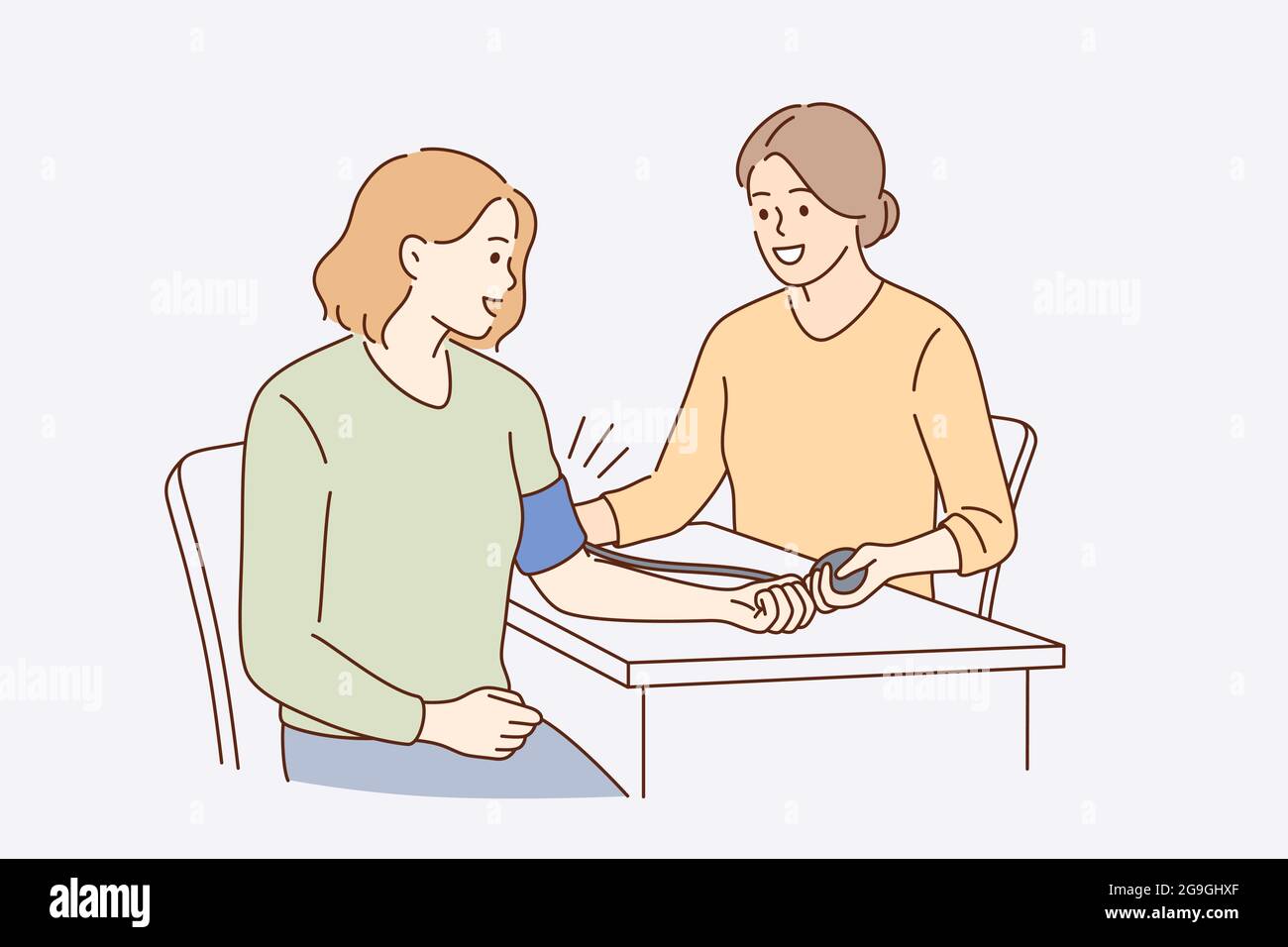 Blood Pressure Screening Clipart People