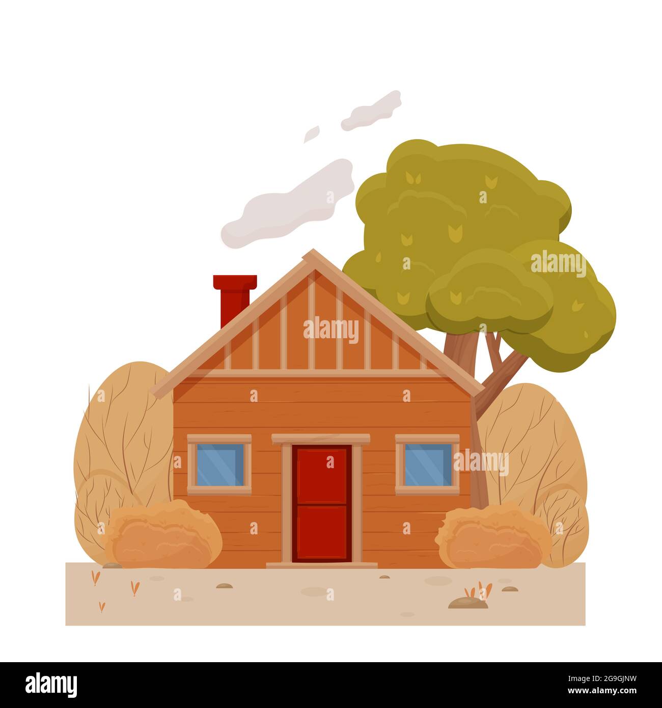 Cottage door autumn Stock Vector Images - Alamy
