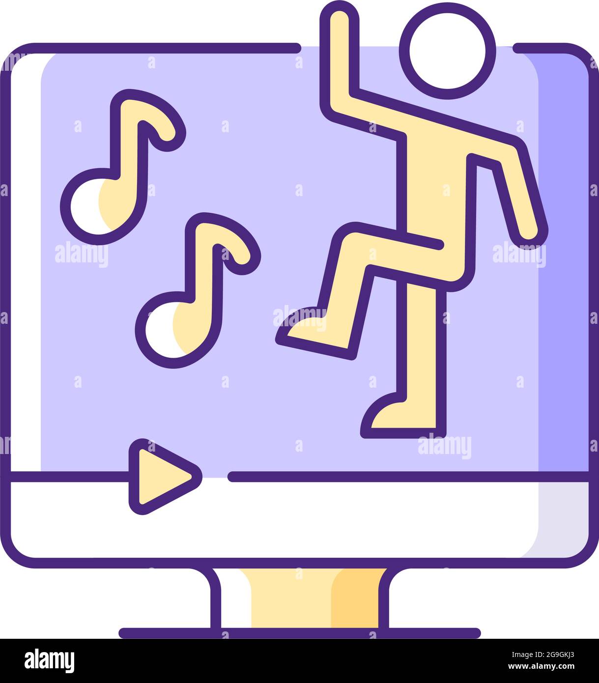 Online dance workout RGB color icon Stock Vector Image & Art - Alamy