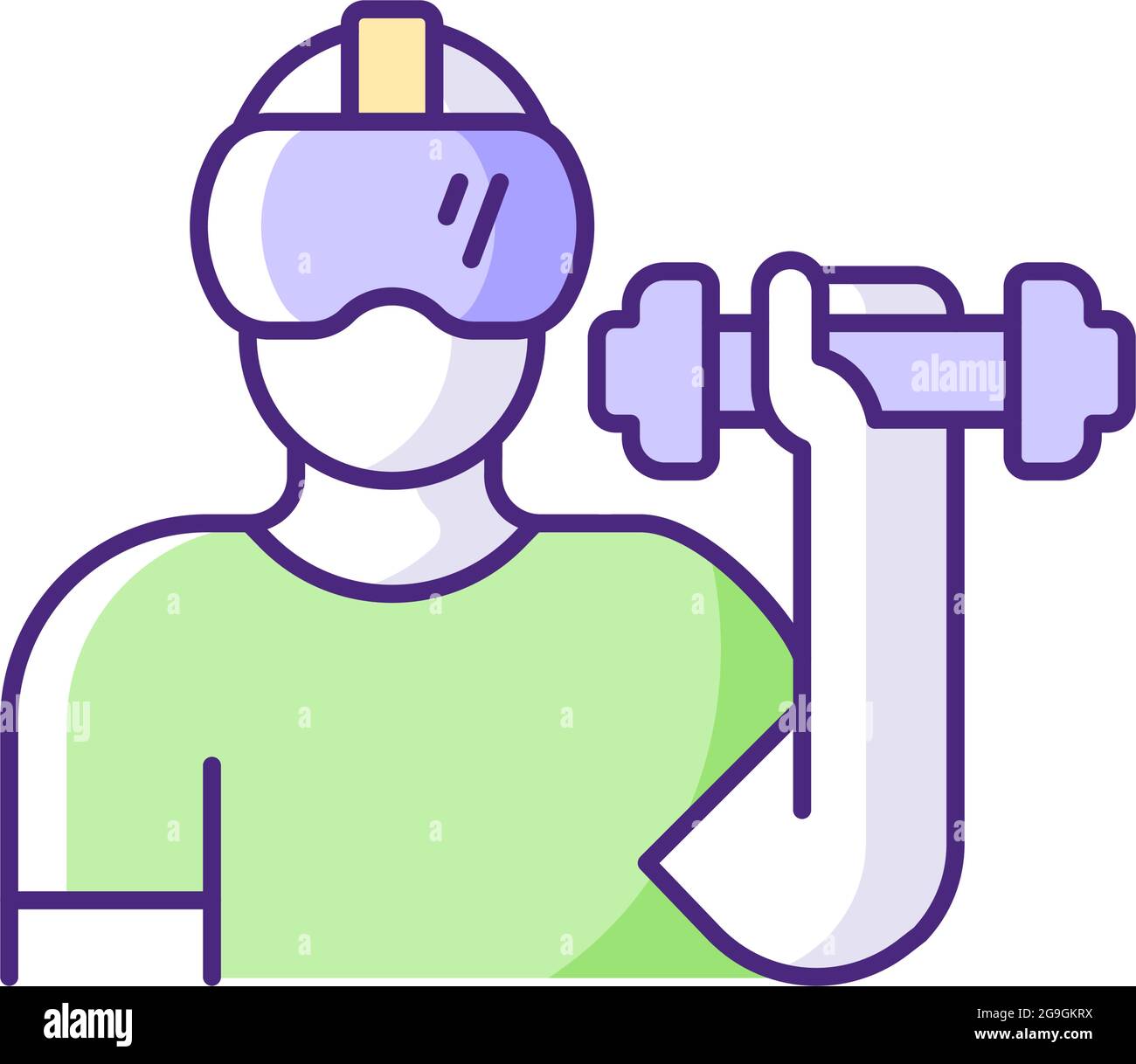 Virtual reality fitness icon Stock Vector Images - Alamy