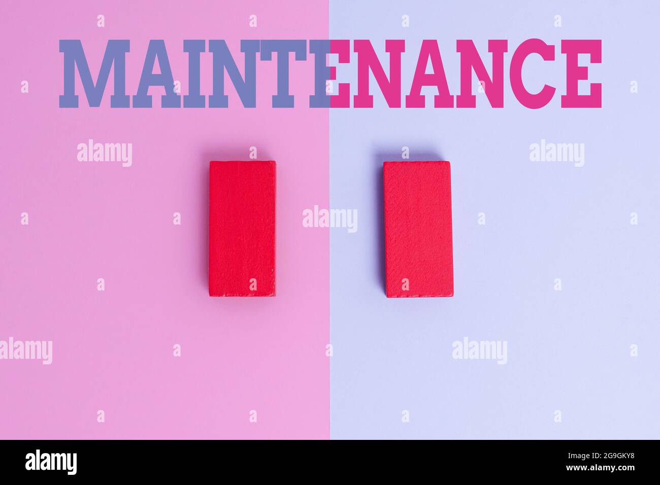Sign displaying Maintenance. Conceptual photo method of preserving or ...