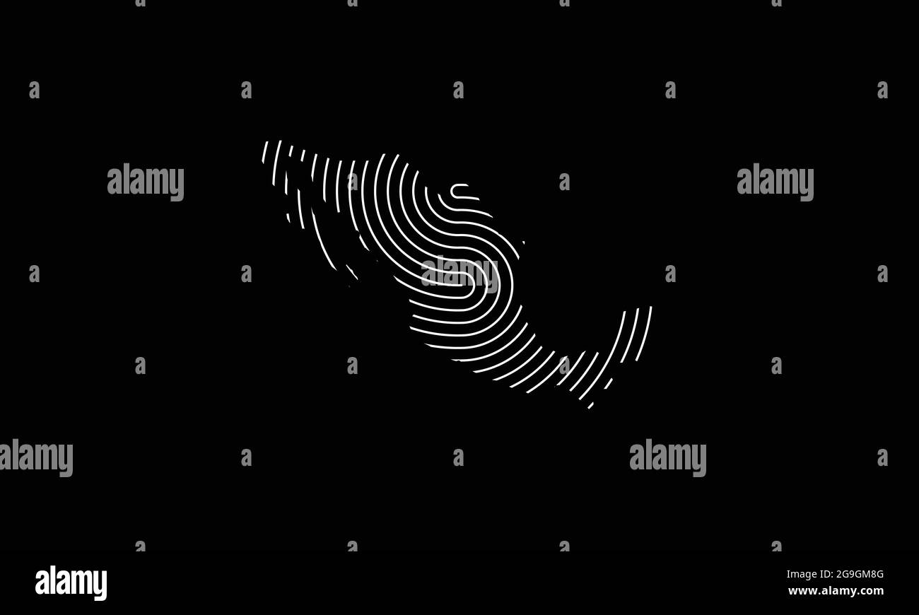 Mexico biometric security map icon logo design vector illustration ...