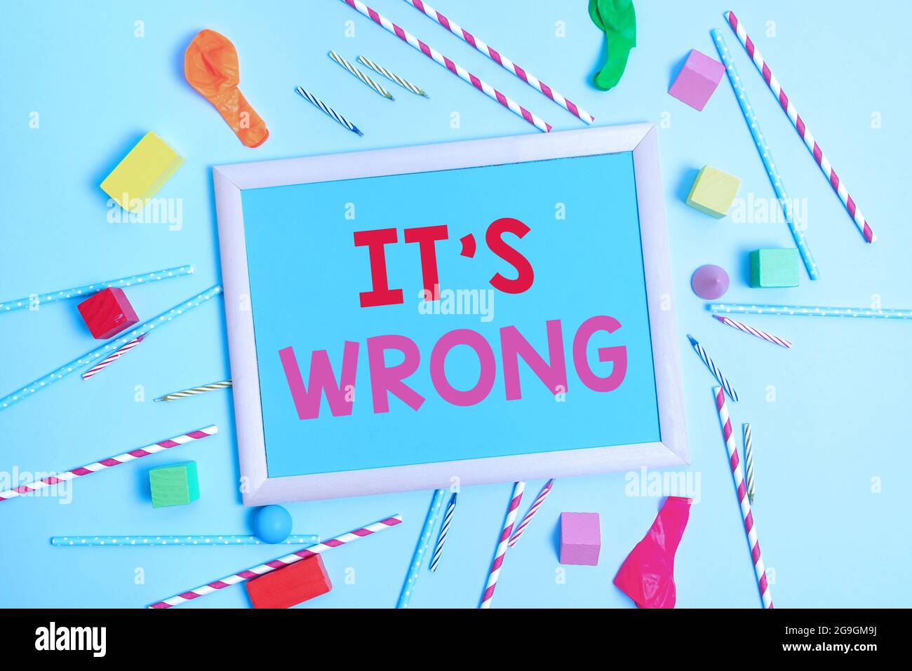 Hand writing sign Its Wrong. Business idea the reaction of the wrong ...