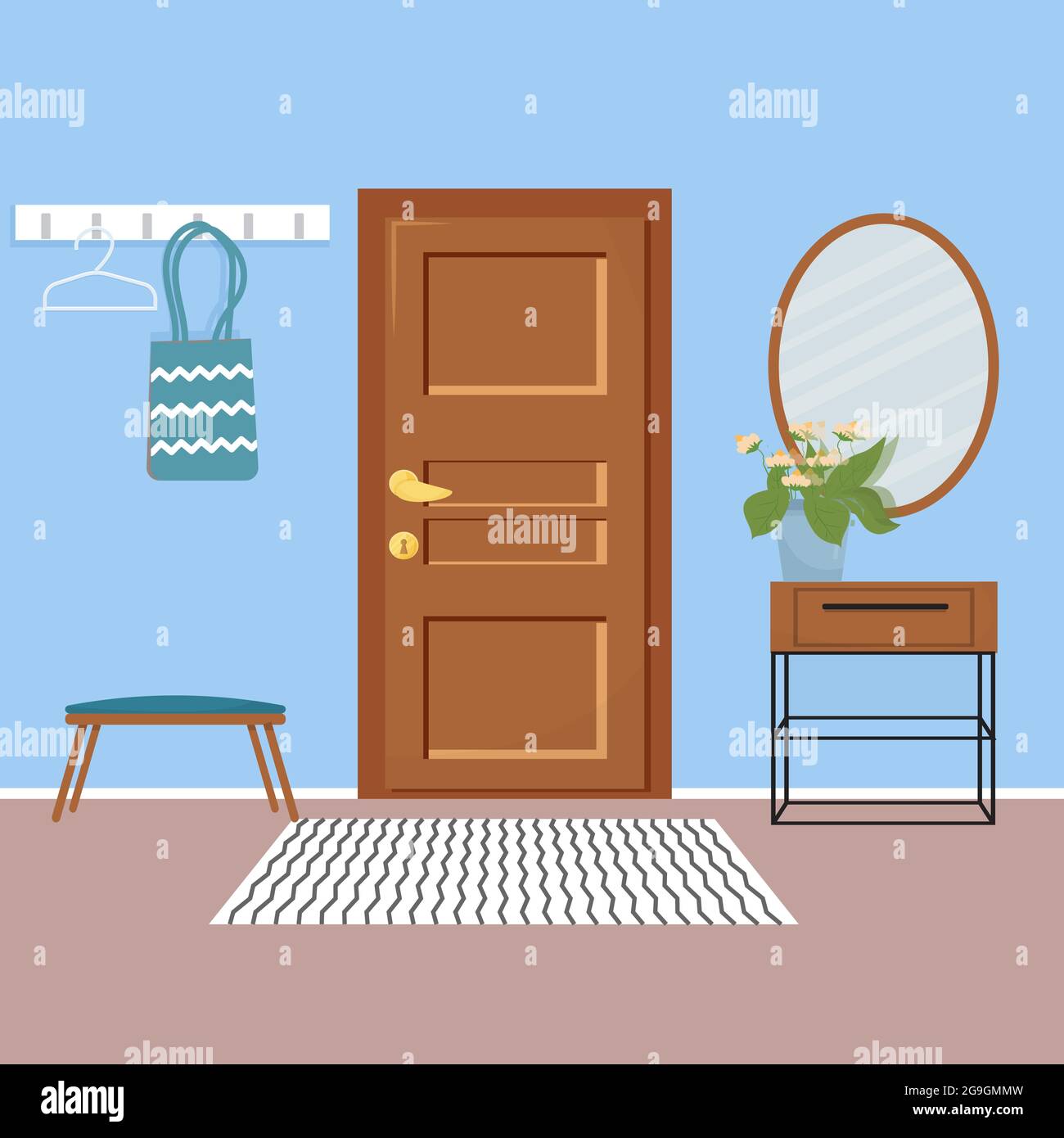 Home interior house Stock Vector Images - Alamy