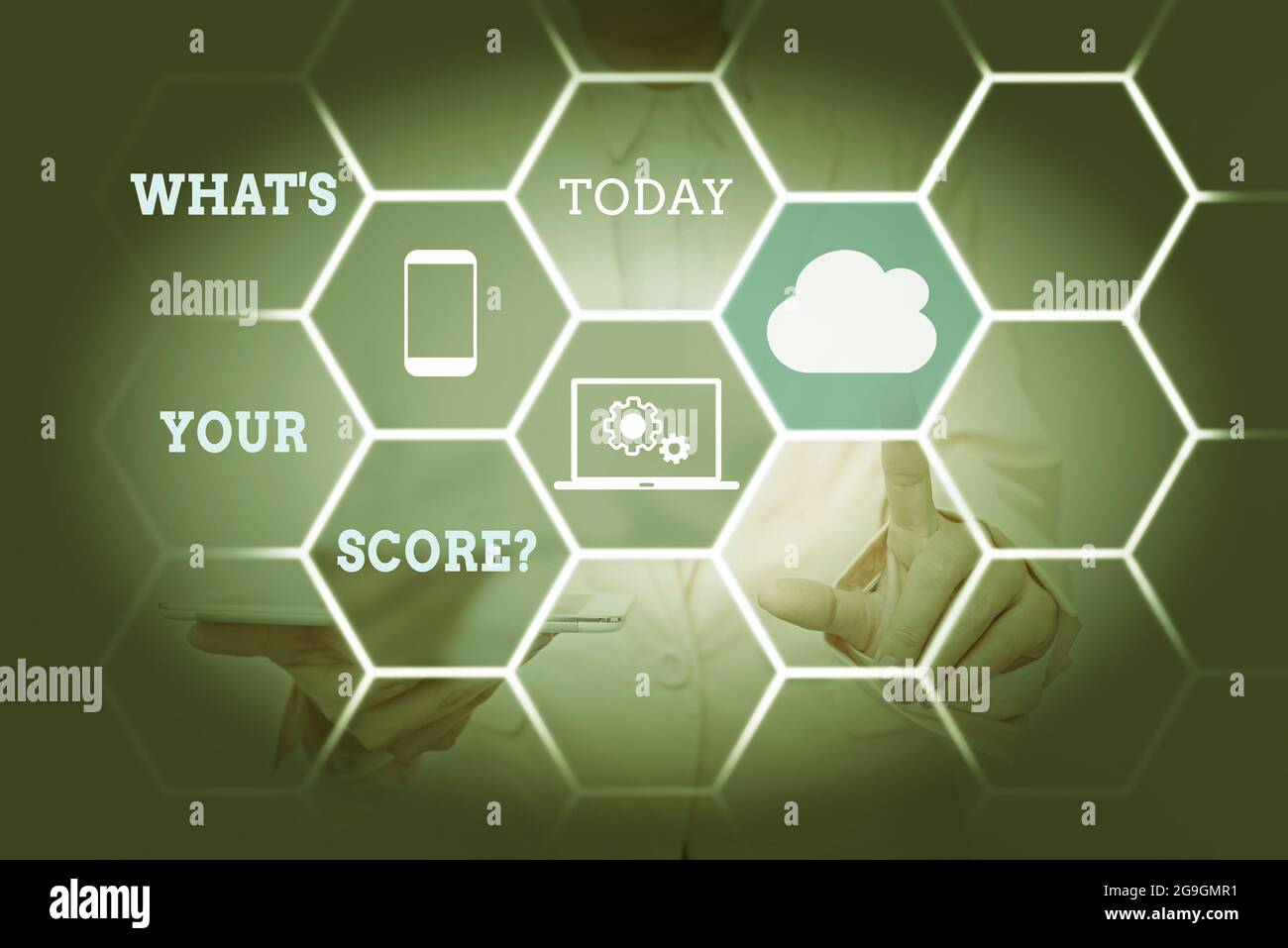 Sign displaying What S Your Score Question. Internet Concept Tell ...