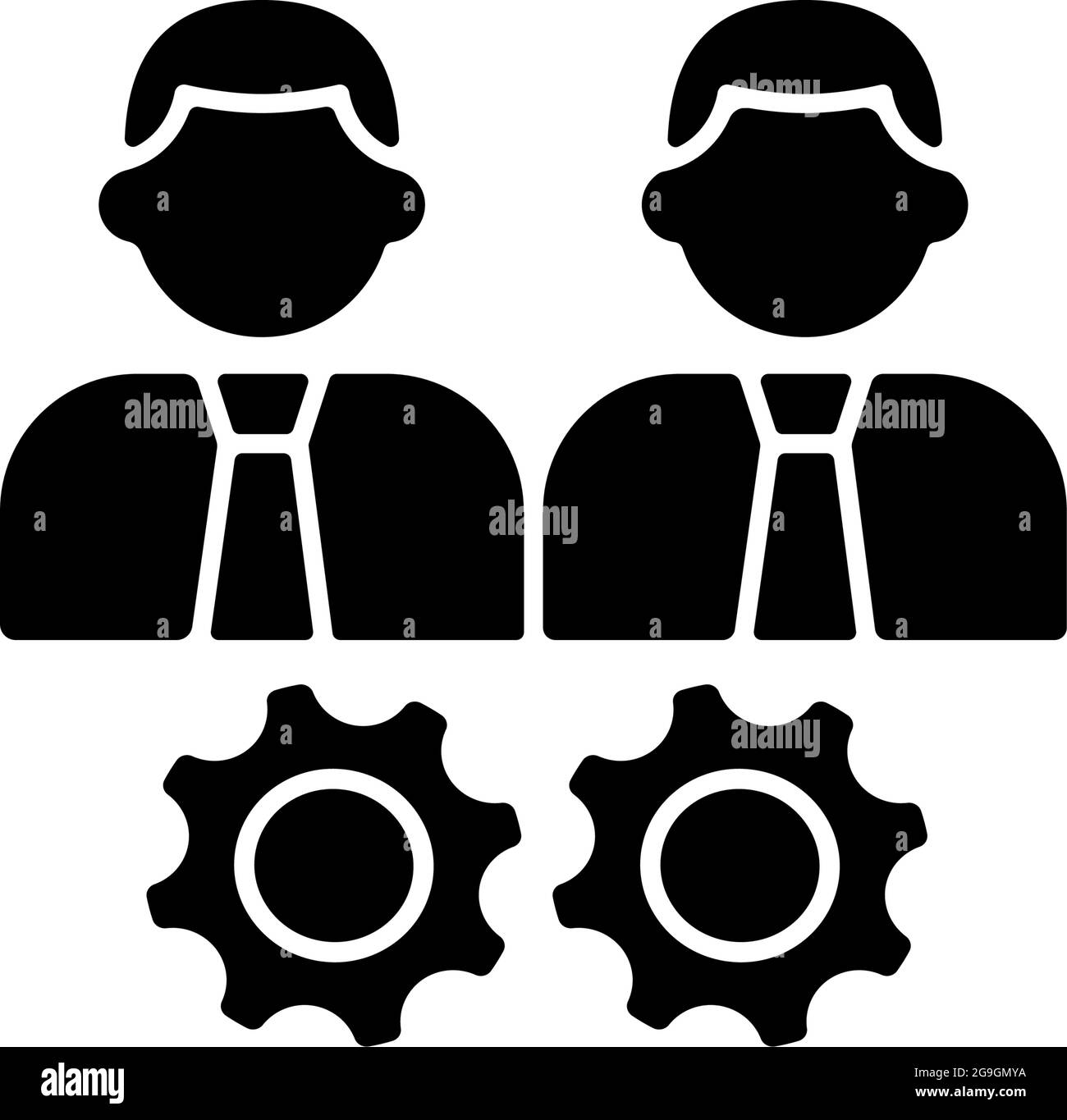 Collaboration black glyph icon Stock Vector Image & Art - Alamy