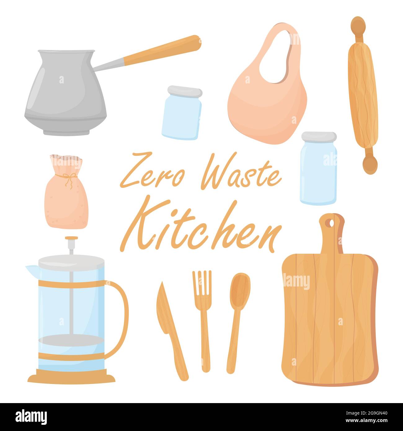 Zero waste concept string Stock Vector Images - Alamy