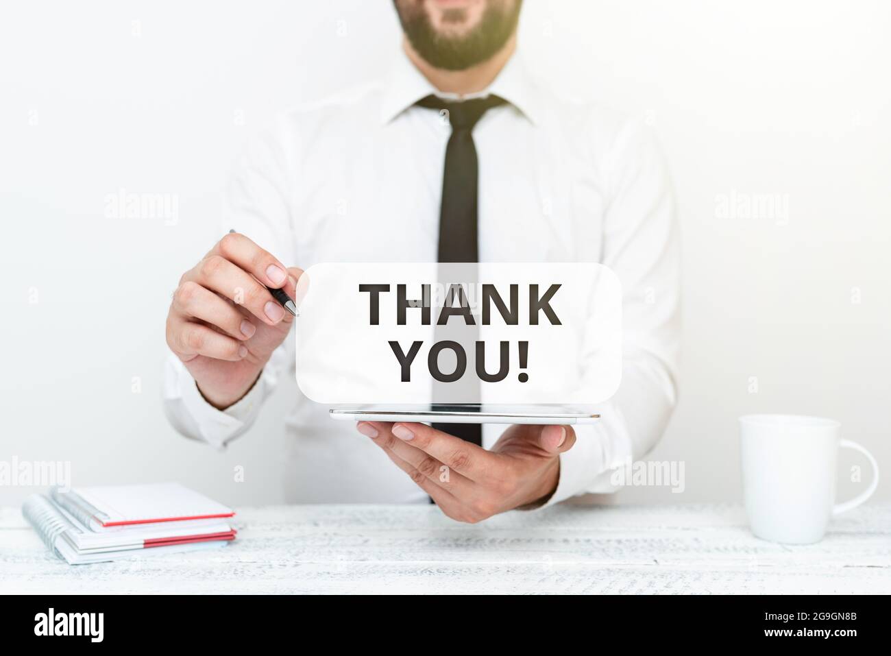 Sign displaying Thank You. Internet Concept a polite expression used ...