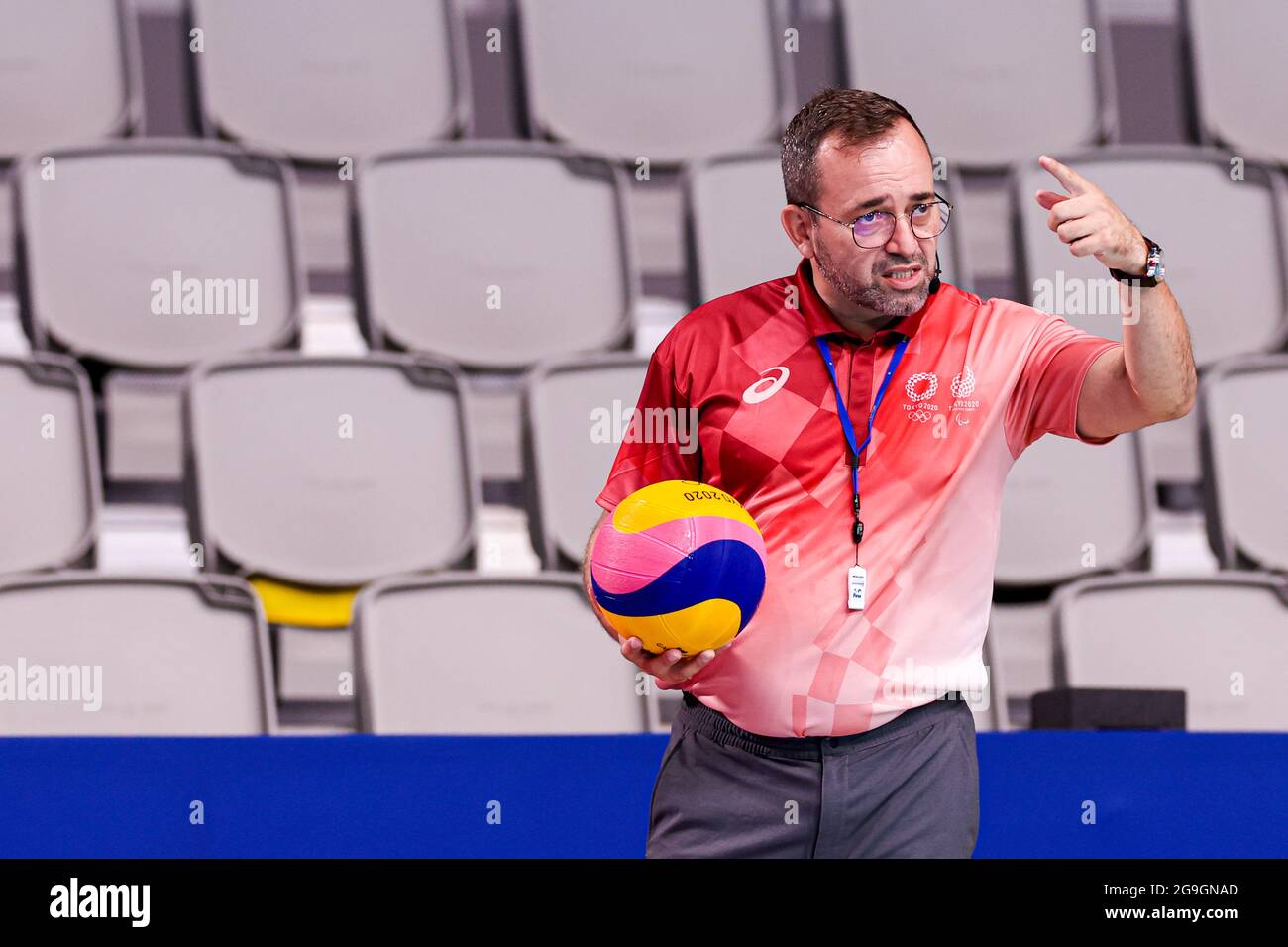 TOKYO, JAPAN - JULY 26: Referee Adrian Alexandrescu (ROU) during the ...
