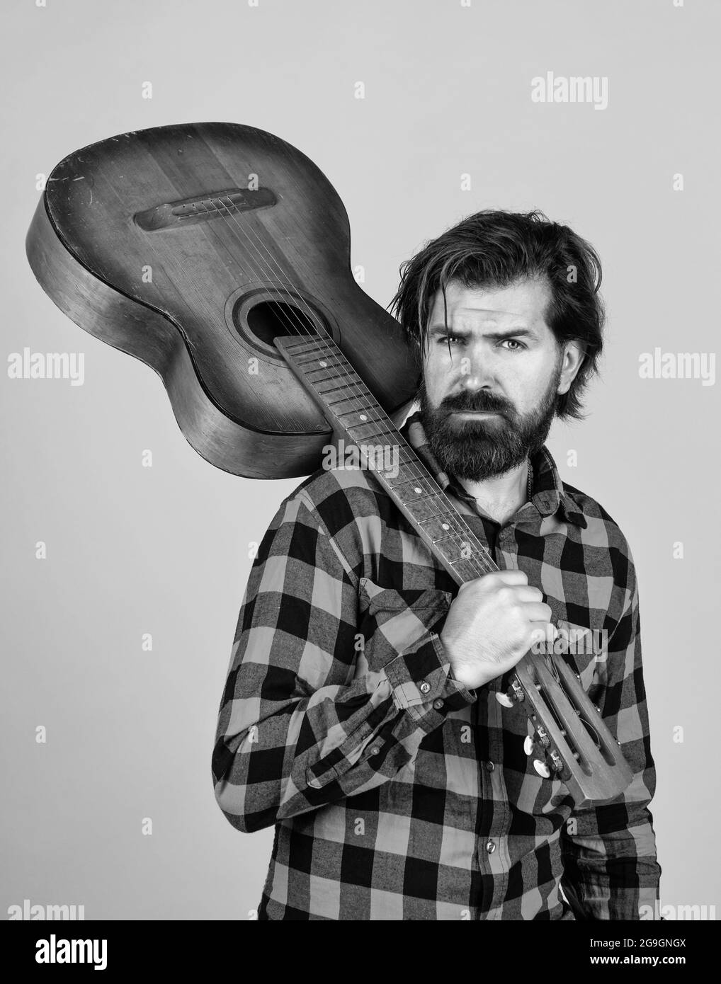 Bearded singer Black and White Stock Photos & Images - Alamy