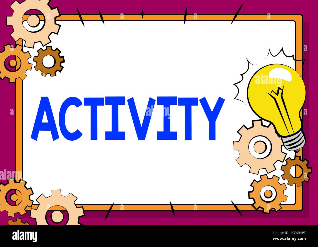 Sign displaying Activity. Conceptual photo the condition where many ...