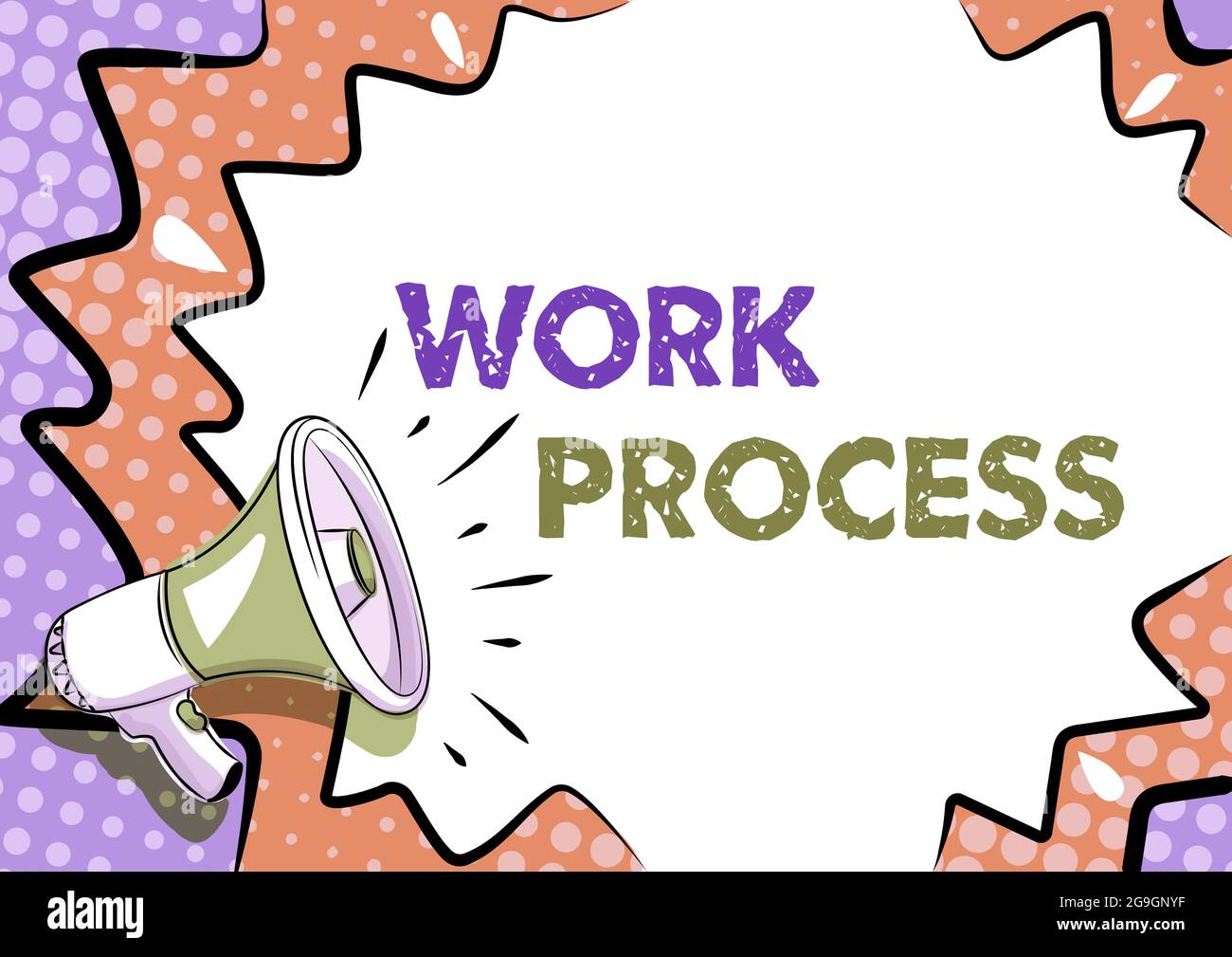 Sign Displaying Work Process Business Idea Standard Procedures How To Handle A Particular Job