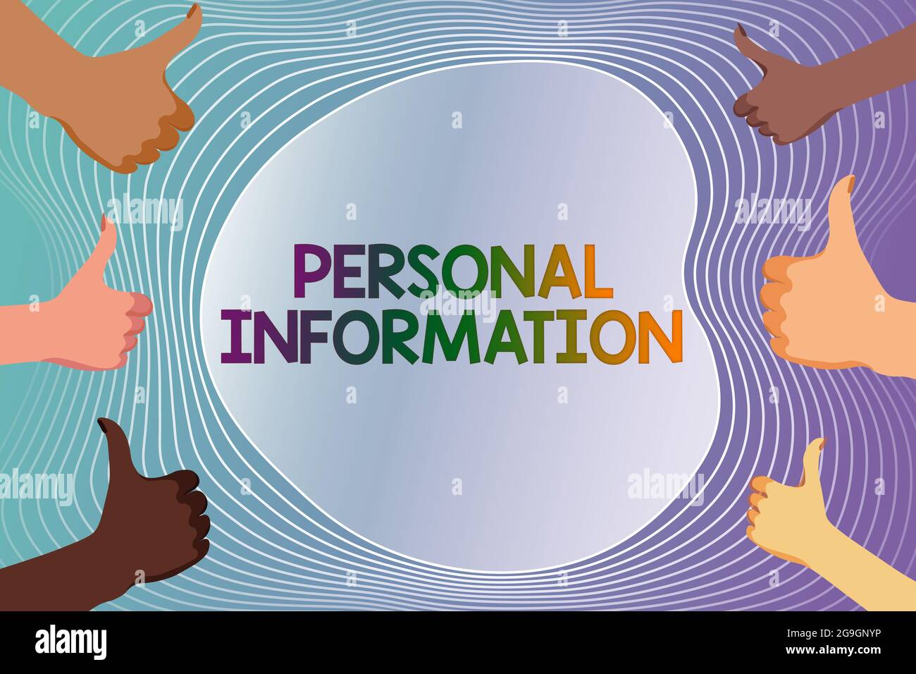 Hand writing sign Personal Information. Business showcase recorded ...