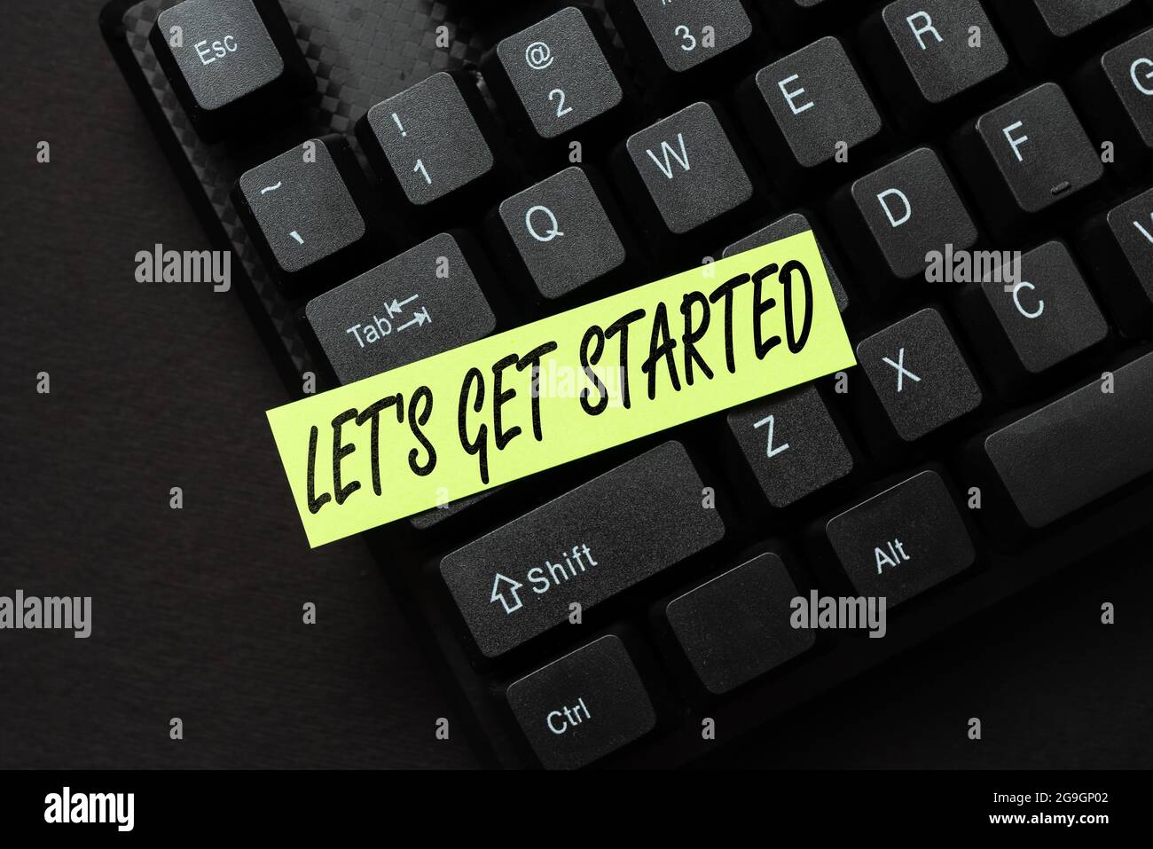 Inspiration showing sign Let S Is Get Started. Business approach to ...